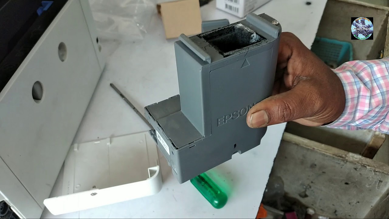 How to solve the problem of Epson M2140 maintenance box - YouTube