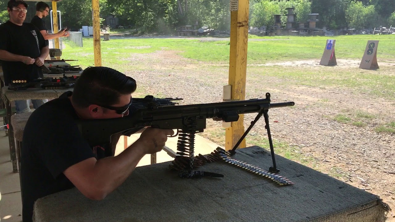 HK21 308 beltfed machine gun - YouTube