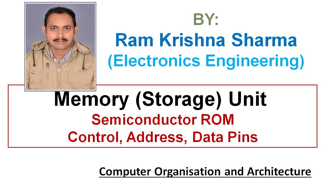 Unit 4.6 COA Semiconductor ROM – Control, Address, Data Pins - YouTube