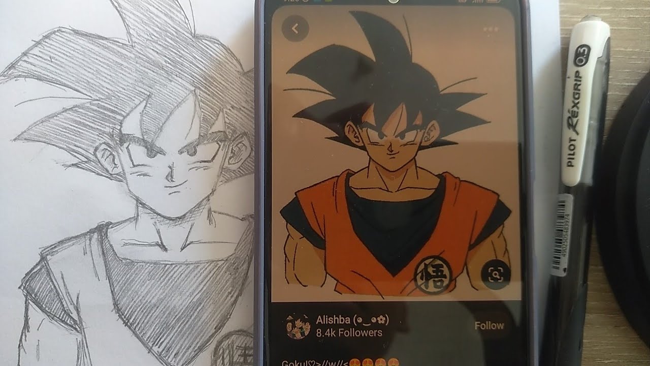 Son Goku - Step by Step Drawing Tutorial - YouTube