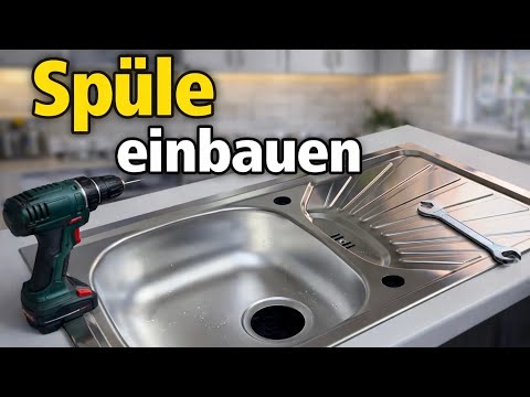 Arbeitsplatte ausschneiden und Spüle einbauen