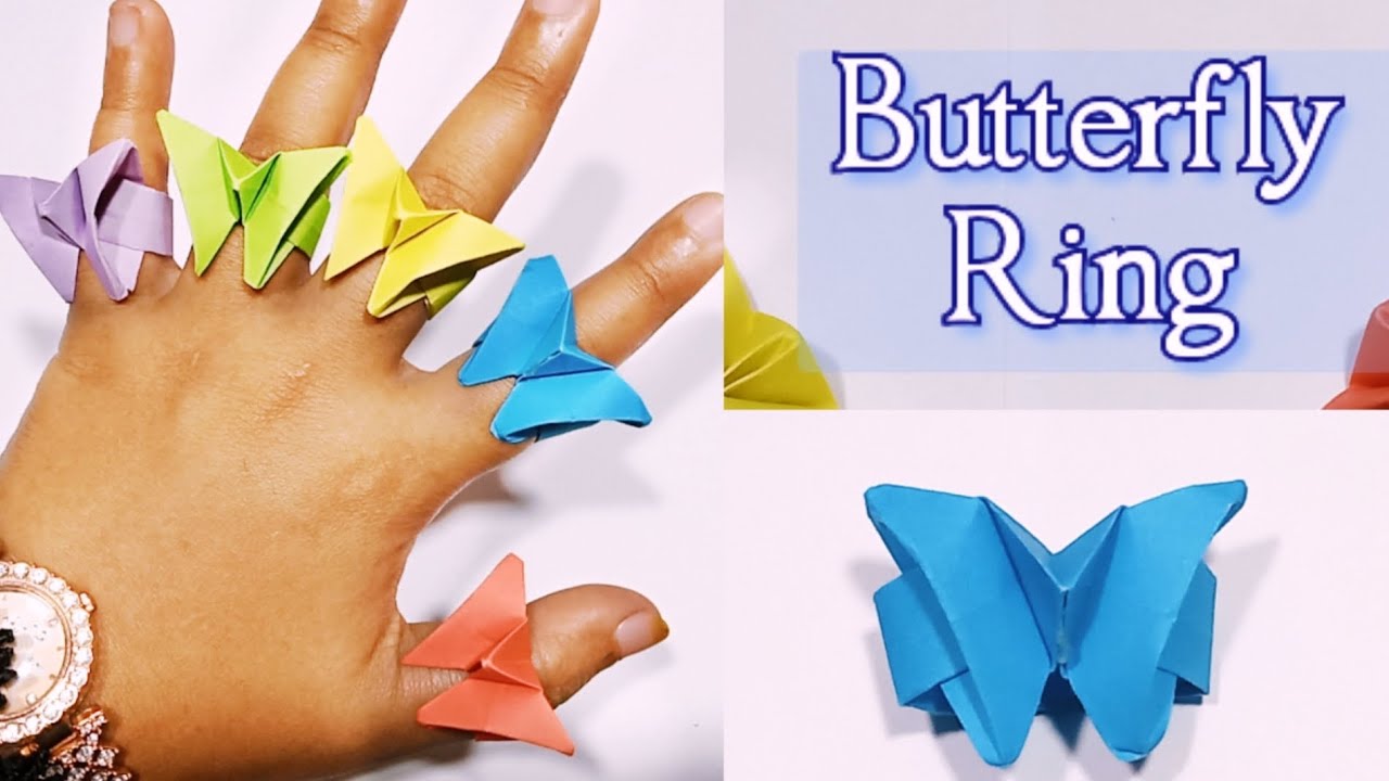 How to Make an Easy Origami Butterfly Ring: Step-by-Step Tutorial - YouTube