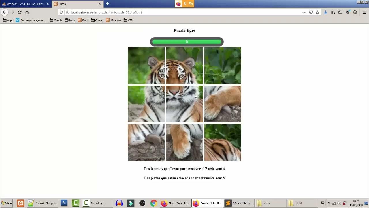 Ejemplo JavaScript: Puzzle clásico con HTML, CSS, JavaScript. Añadimos ...