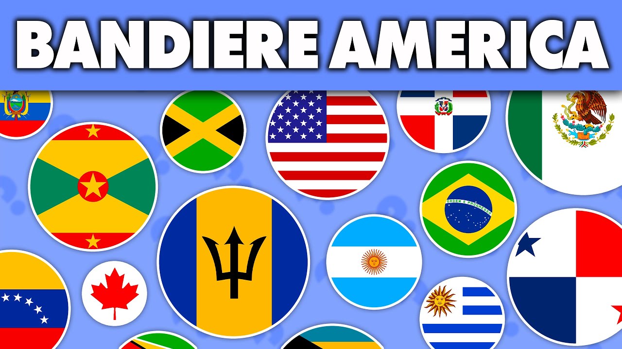 Indovina le 34 Bandiere dell'America | Quiz Bandiere Americane - YouTube