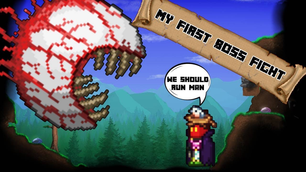 My First Ever Terraria Boss Battle: From A Newbie To A Pro!! - YouTube