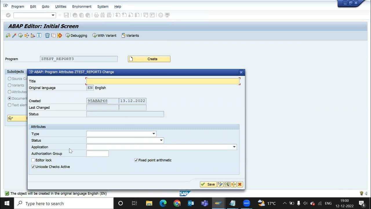 SAP ABAP/4 Editor - YouTube