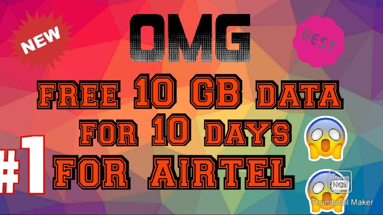 How to get free 10 GB data internet data free in Airtel sim - YouTube