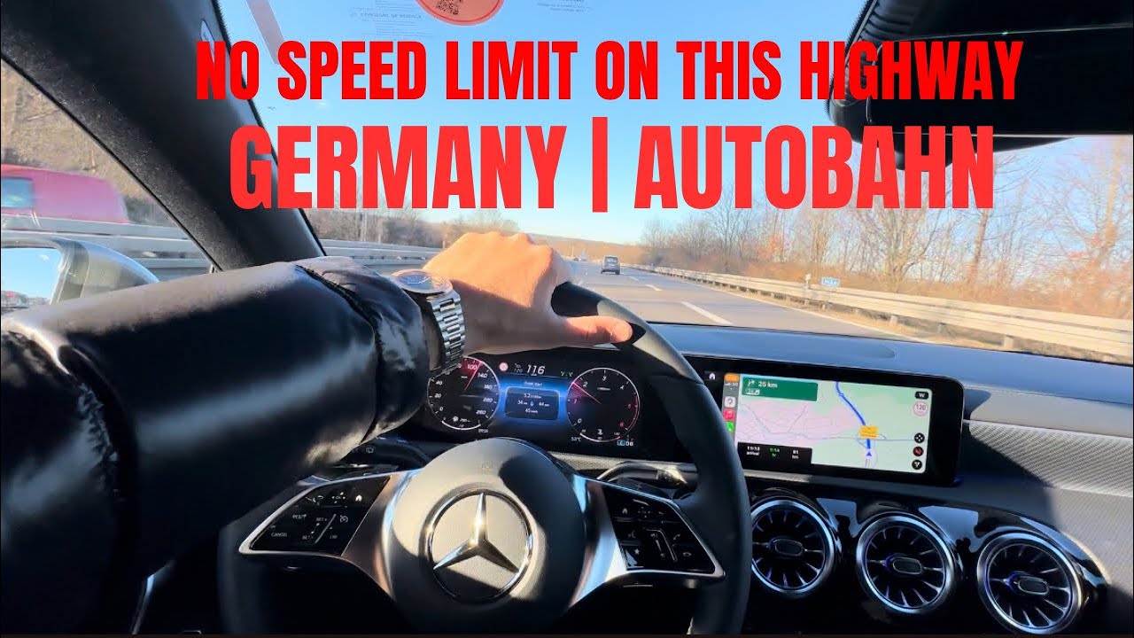 Driving on the NO SPEED LIMIT Highway | Autobahn | Germany ...