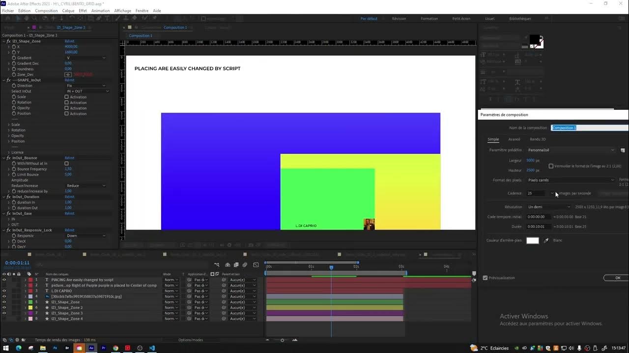 After Effects, les fonctionnalités adaptatives du script IZI : 1/ la position - YouTube