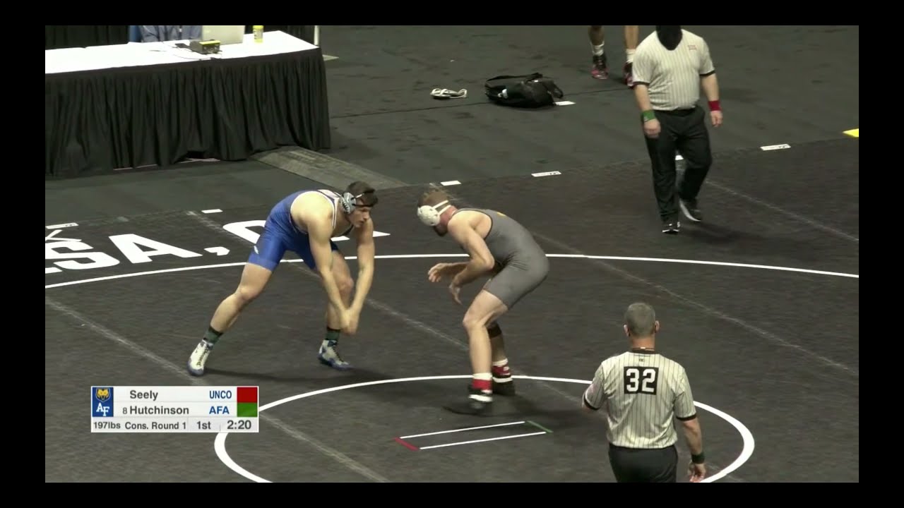 197lbs Jacob Seely (Northern Colorado) tech fall Kayne Hutchinson (Air ...