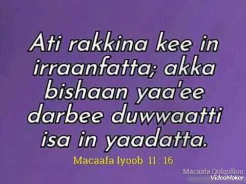 Wawwana fi Iyyaa koo isa Har'a Borii Ittin Eebbifama 🙏❤️