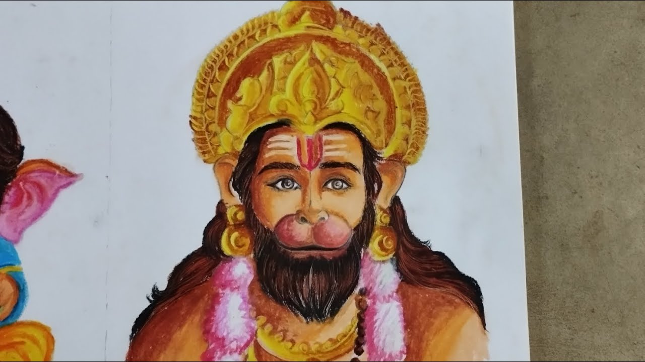 bajrang bali drawing🌸🌸 bajrang bali face drawing🌸🌸how to draw hanumanji ...