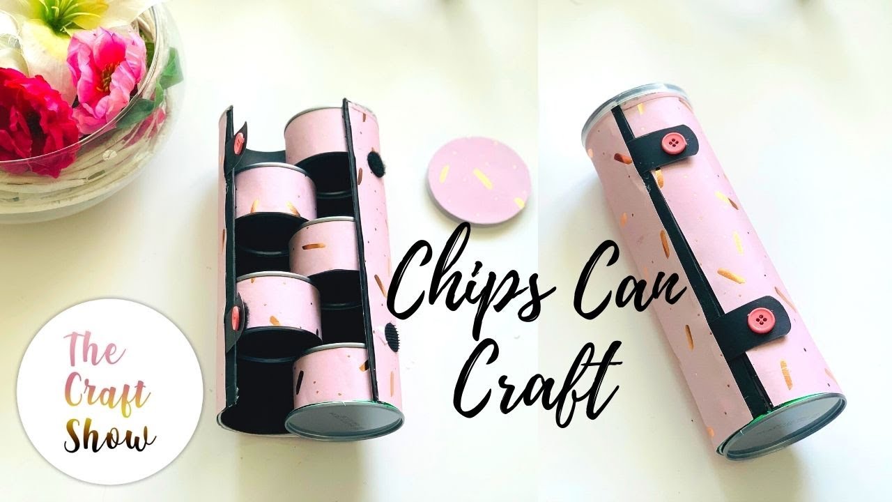 Amazing Craft With Chips Cans || Creative Ways To Reuse Chips Can - YouTube
