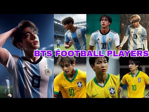 BTS FOOTBALL PLAYERS ⚽️ #bts #jungkook #taehyung #jimin #suga #jin # ...