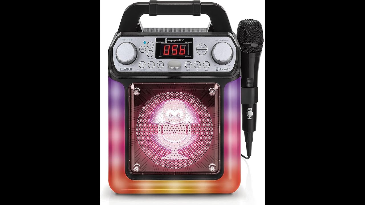 Singing Machine Groove Mini Portable Karaoke System - YouTube