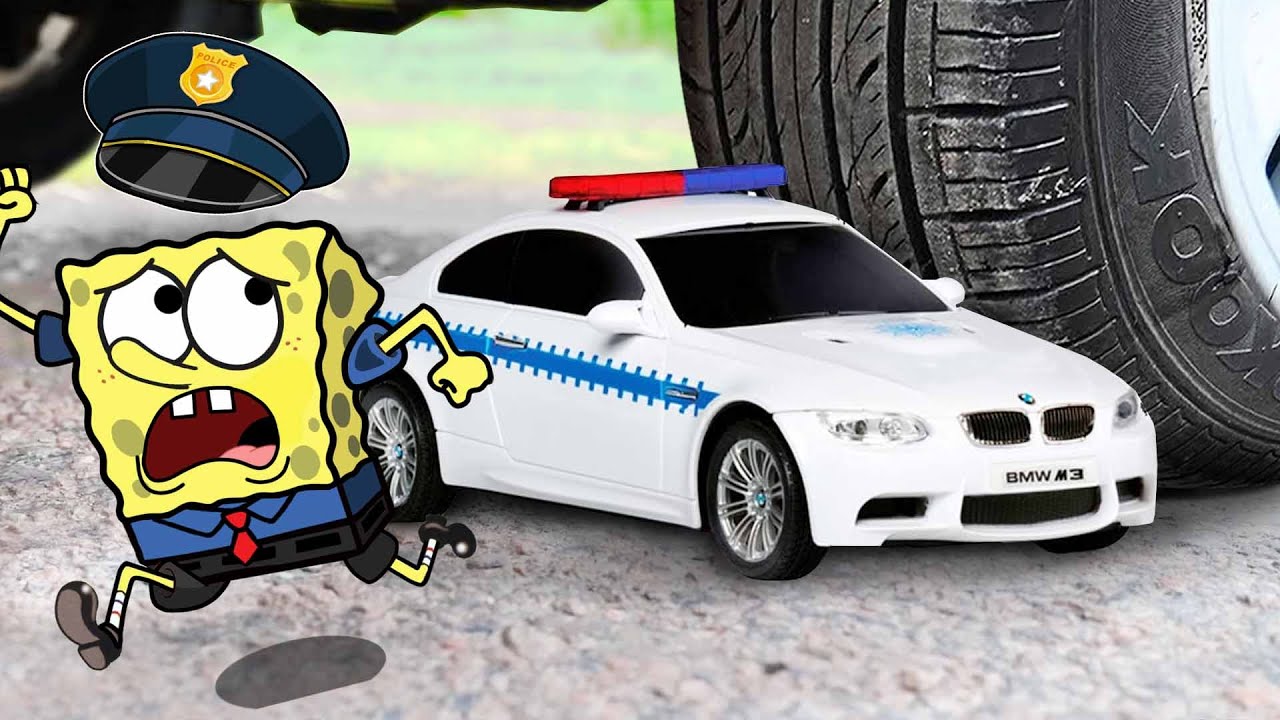 No God!! Please No Crushing Cop Spongebob vs Police Car !! 🚓 Crushing ...