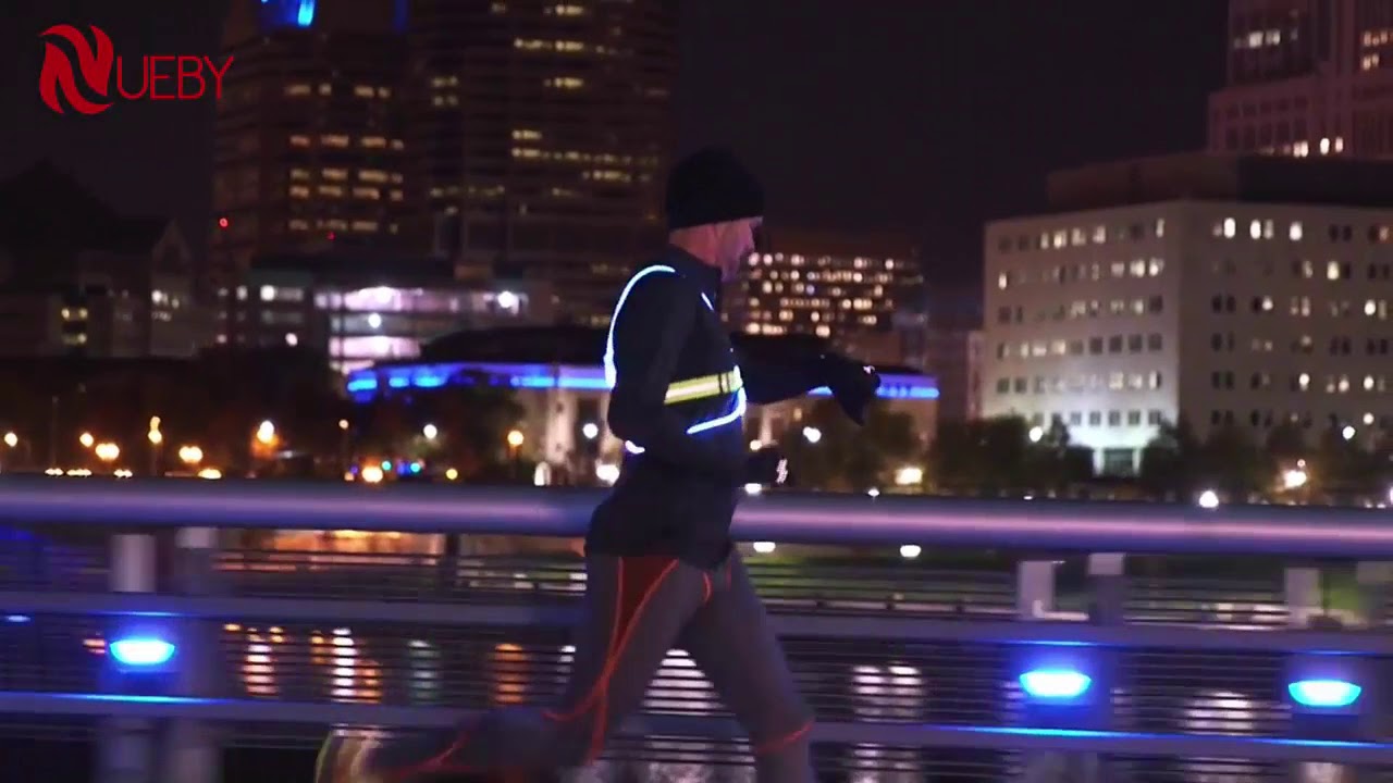 360 Reflective LED Flash Night Vest - YouTube