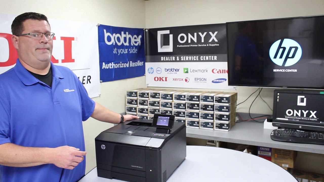 HP M251 | Onyx Imaging | OKC Printer Repair | How To Set Manual IP Address - YouTube