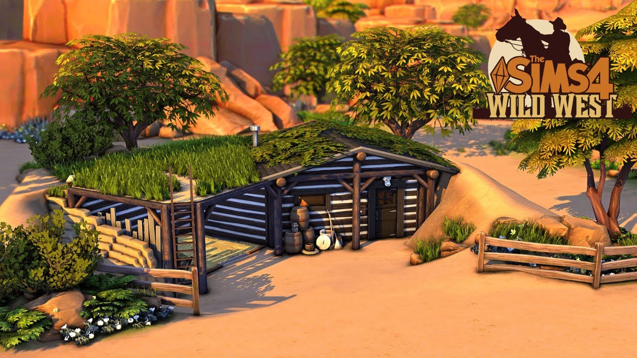 Outlaw's Dugout - Wild West Series | The Sims 4 Horse Ranch Speed Build ...
