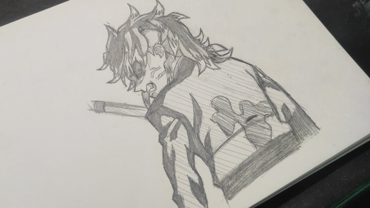 How to draw Genya Shinazugawa [ Demon Slayer ] -Step by Step tutorial ...