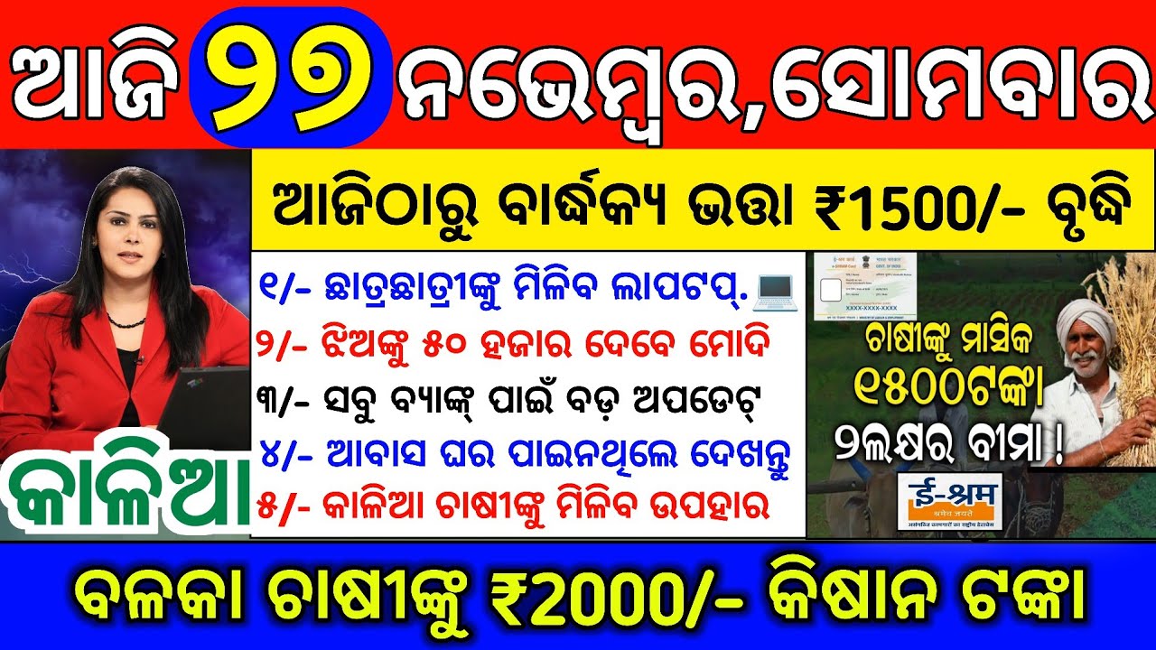 today's morning news odisha/16 november 2023/heavy to heavy rain/odisha ...