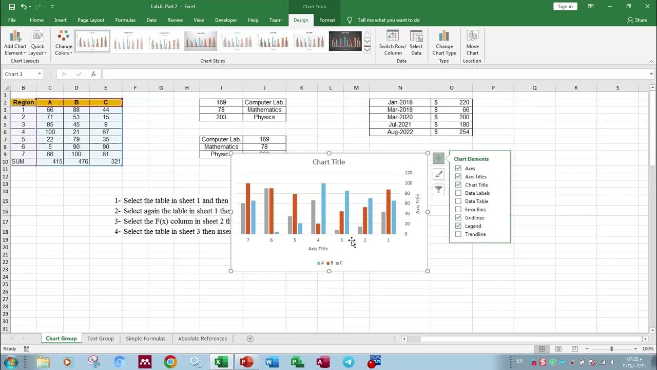 Charts Group in Excel (Part 2) - YouTube