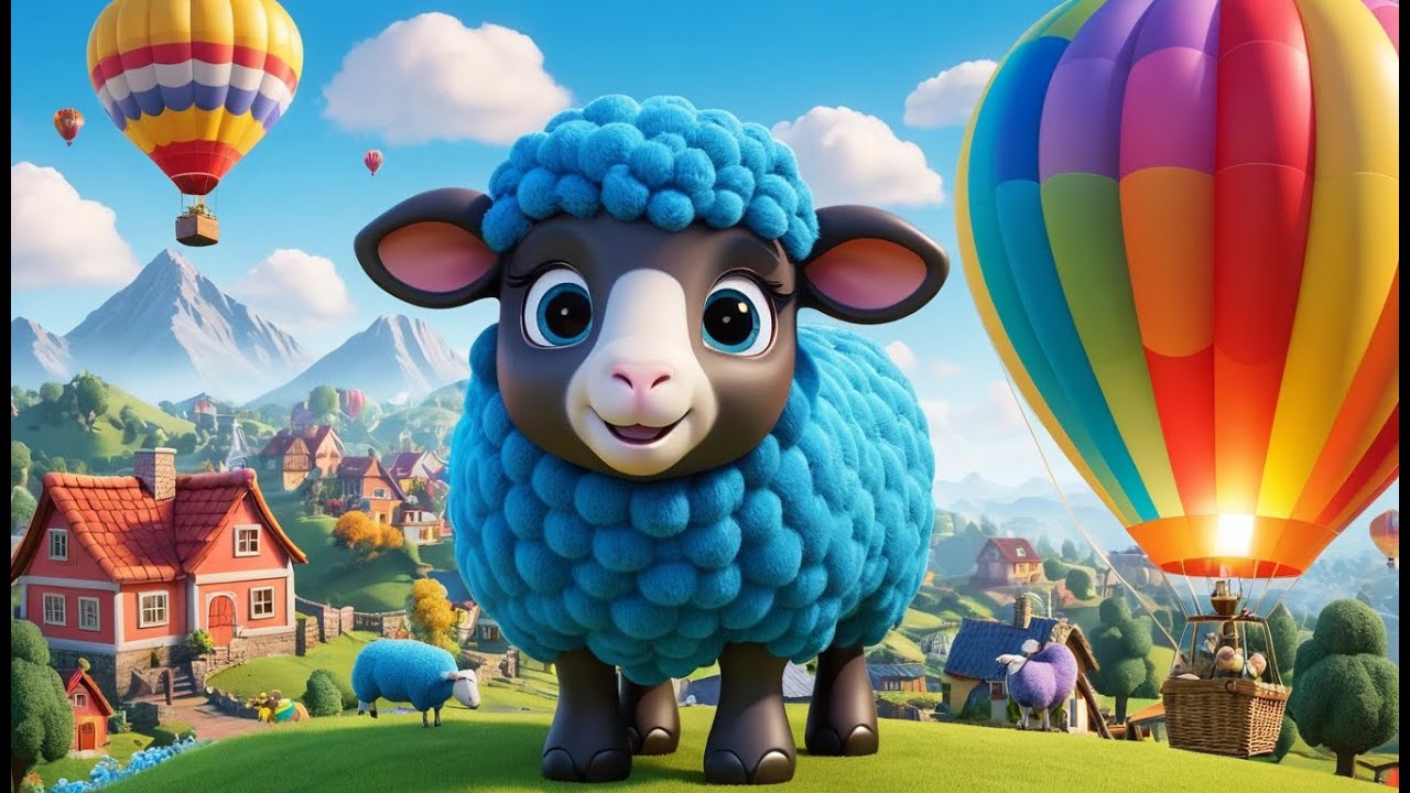 Baa Baa Blue Sheep’s Balloon Ride | Fun Balloon Adventure Song for Kids ...