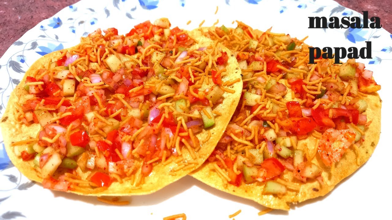 Spicy masala papad recipe. Masala papad recipe - YouTube