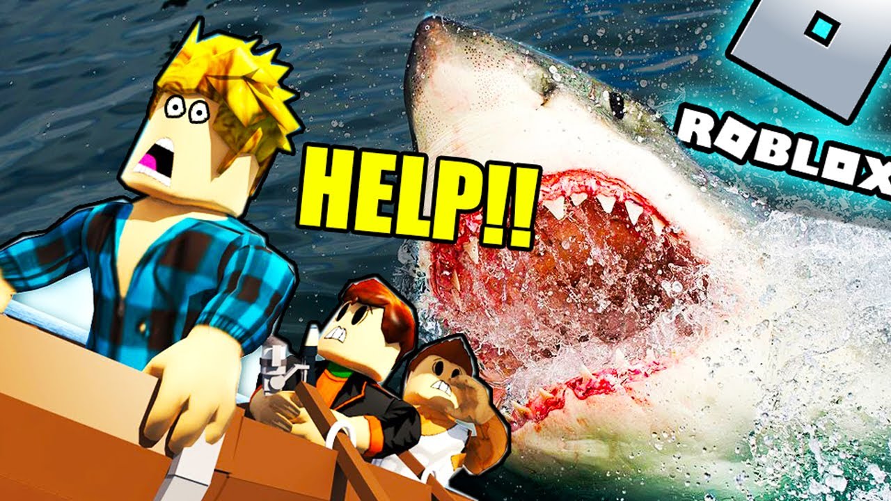 HELLP!! Roblox Shark Attack!! [KIDS GAMING] - YouTube
