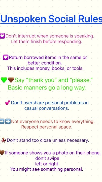 Unspoken Social Rules #english #shortvideo #howtoimprovespokenenglish # ...