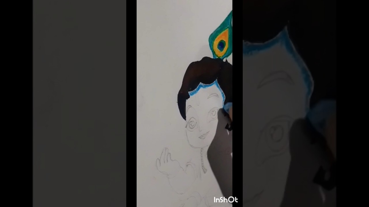 Mera Aap Ki Kripa se #Shri Krishna drawing 🙏#Varunika #Wings Music ...
