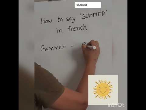 How to say 'SUMMER' in french! Onward Academy! Learn French! #viral # ...