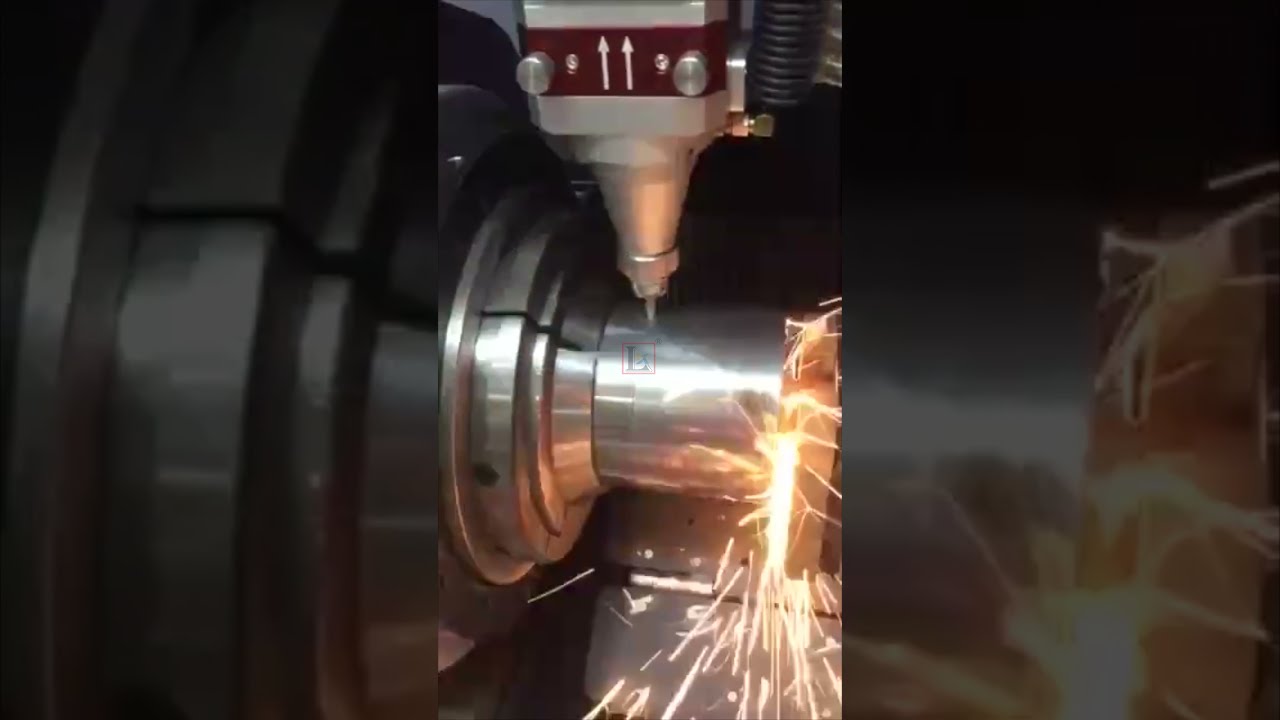 [LX Laser Tech.] Round pipe laser cutting & chamfering production line ...