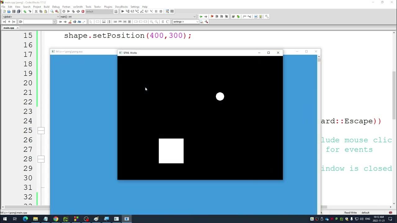 Pong Game Sfml C Intro Youtube