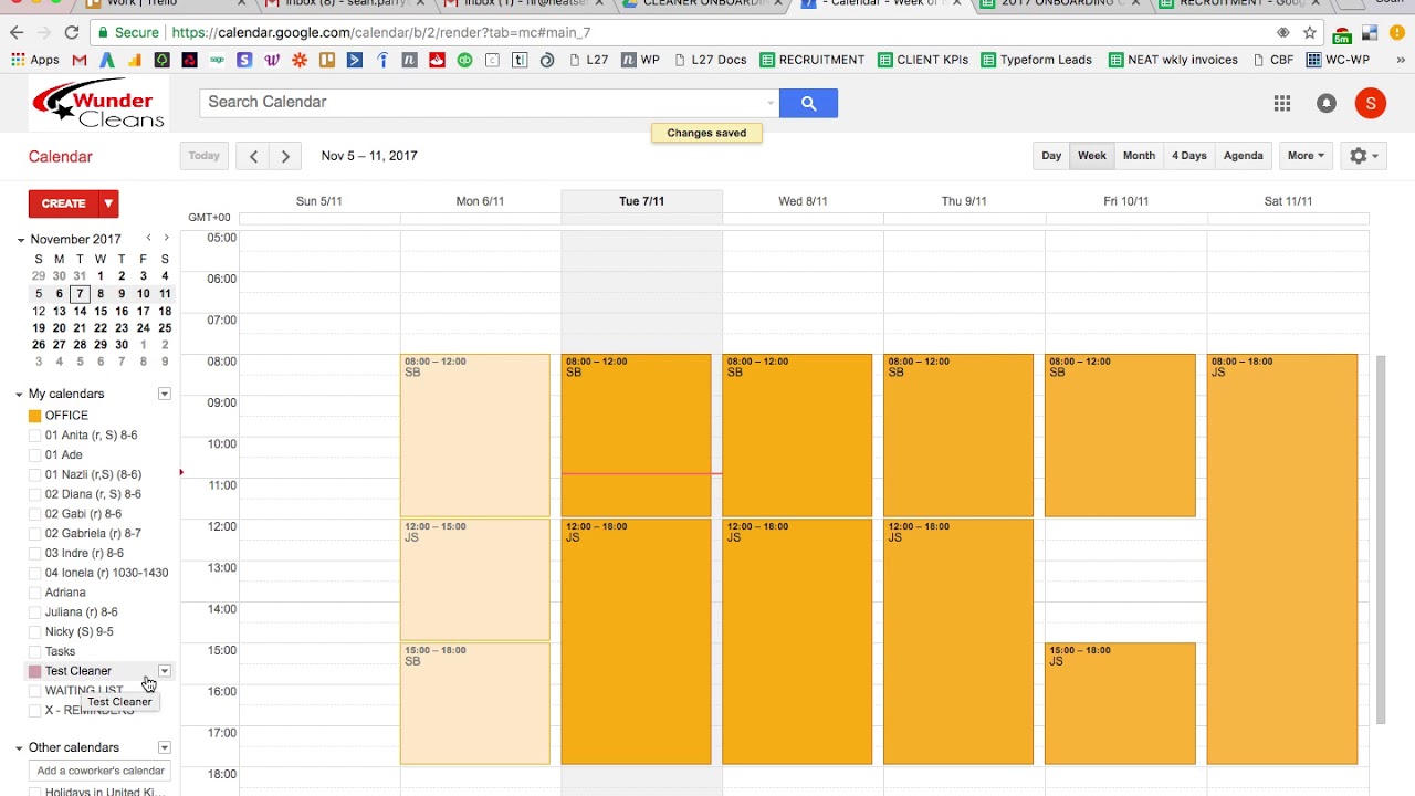 Set up new cleaner in Google Calendar - YouTube