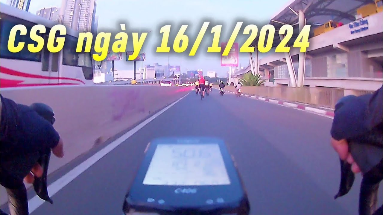 Xe đạp PT CSG ngày 16/1/2024(cận cảnh tốp đông vòng khởi động) - YouTube