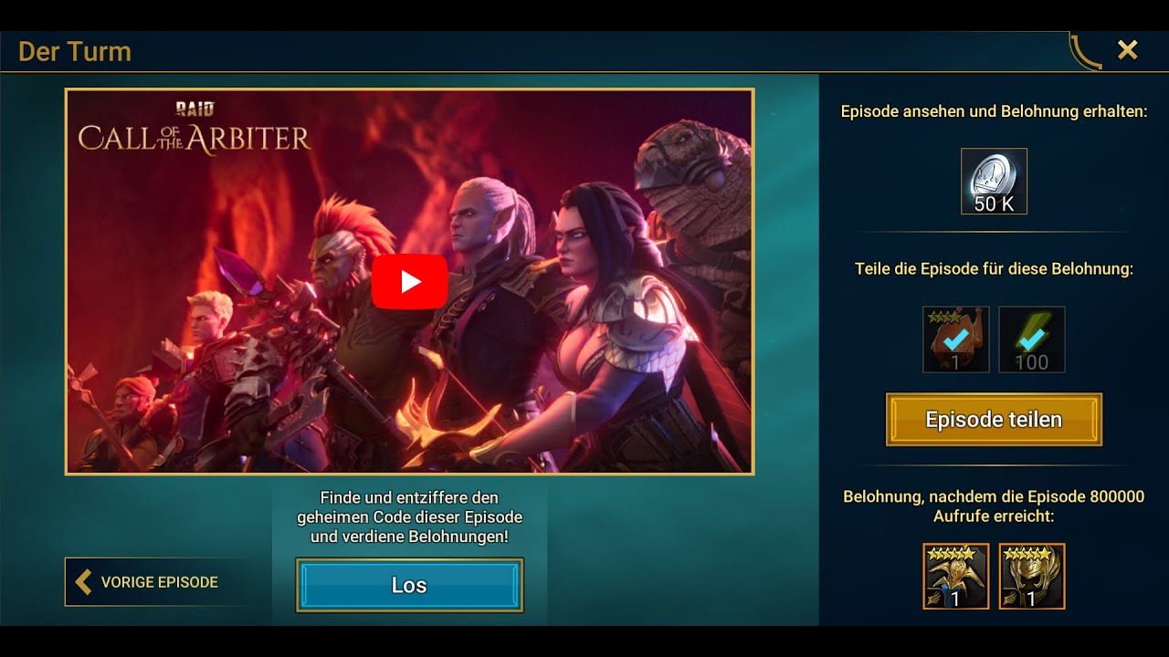 Raid Shadow Legends Call of Arbiter EP 10 Code - YouTube