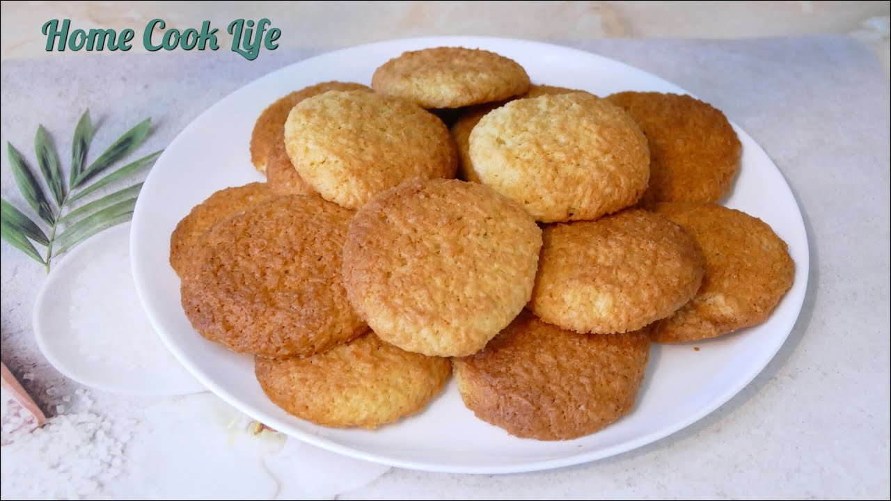 Кокосовое печенье. Нежное и мягкое внутри. Coconut cookies. Tender and ...
