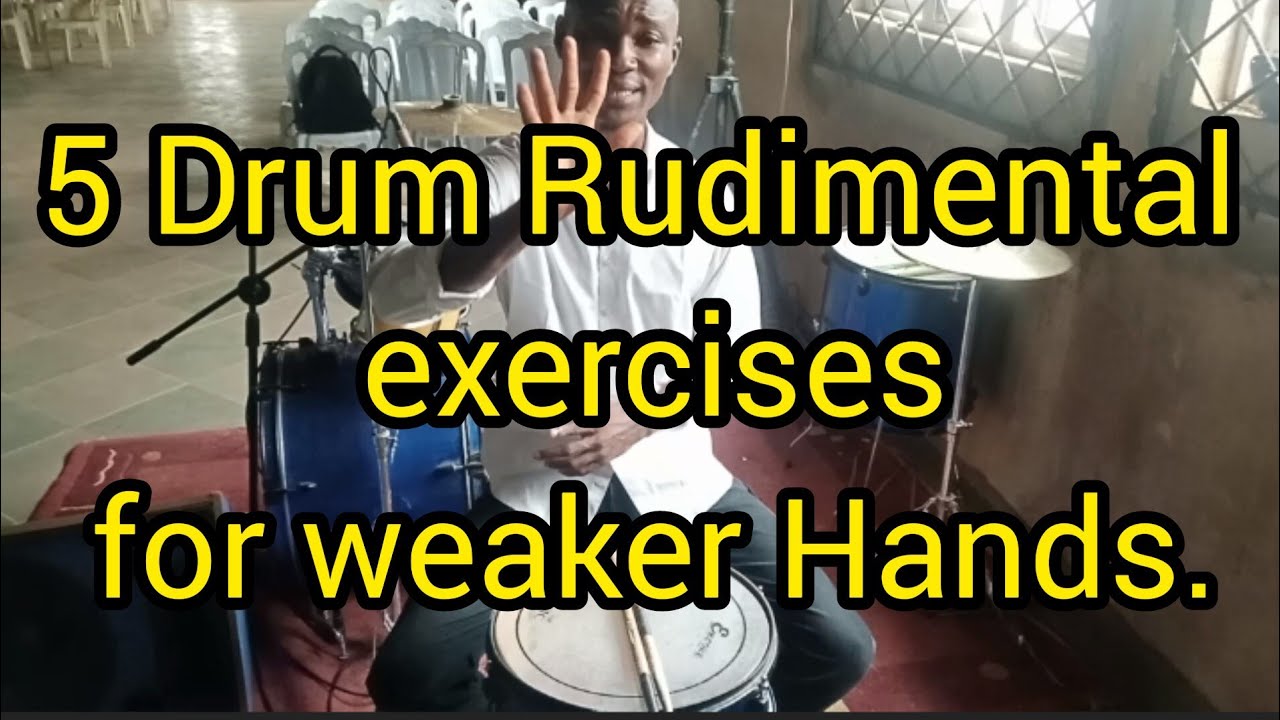 DRUM LESSON : 5 Drum Rudimental exercises for weaker Hands | DO THIS ...