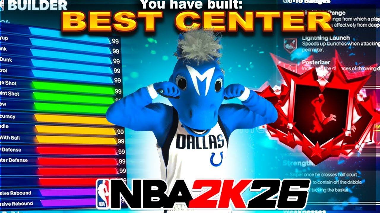 BEST CENTER BUILD 2K26*GAME BREAKING BIG NBA 2K26* THE BEST BUILD IN ...