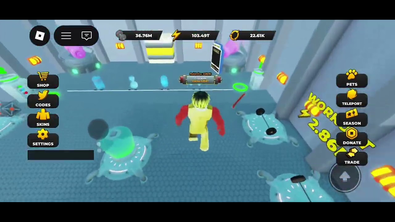🤯 1 rebirth in lab area in strongman simulator - YouTube