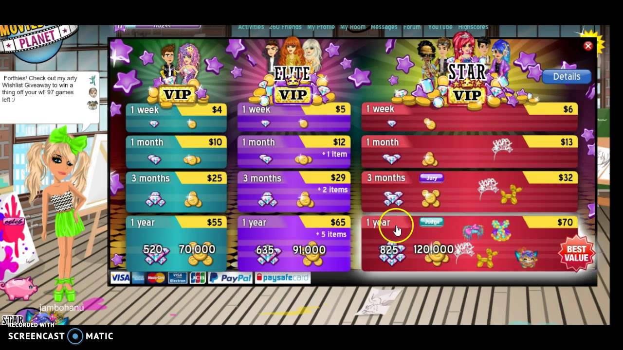 FREE VIP ON MSP!!! - YouTube