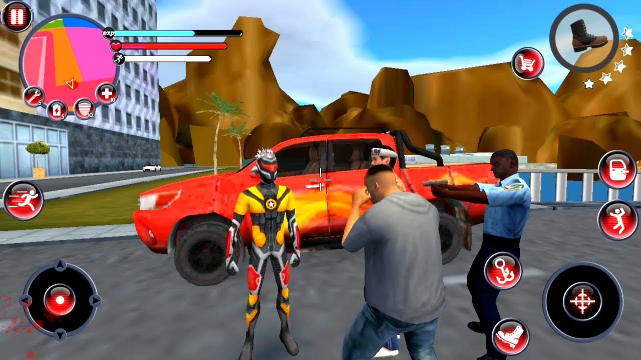 Rope hero find army base fight military man | Rope hero new game ...