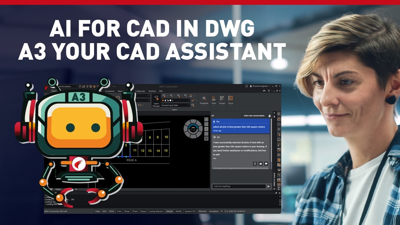 Al for CAD in DWG: A3 Your CAD Assistant Gets Smarter - YouTube