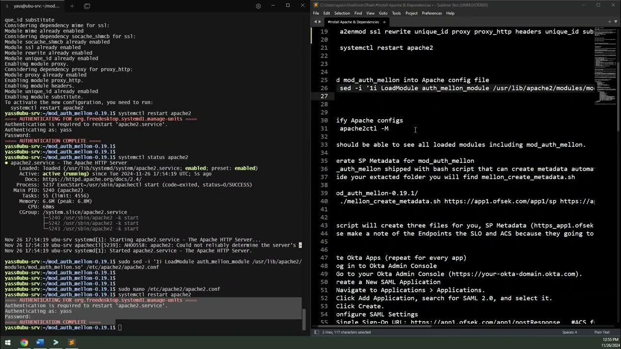Mod_Auth_Mellon Apache with Okta - YouTube