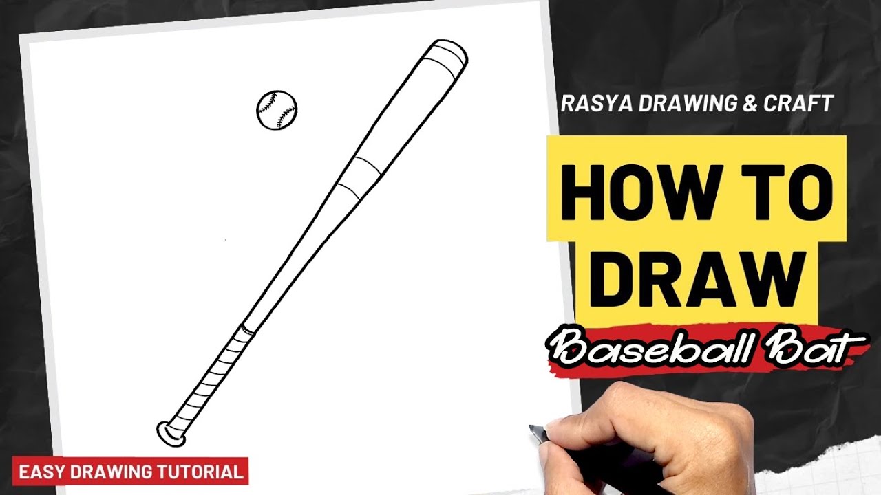 Baseball Bat Drawing Step By Step