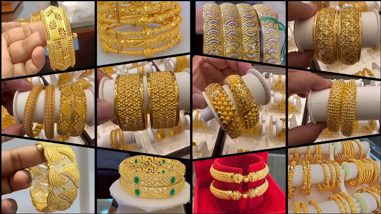 gold bangles designs/gold kangan collection/New Gold bangles designs ...