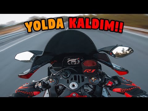 İLK DEFA 1000cc SÜRMEK! | BENZİNİ BİTTİ! R1 Motovlog