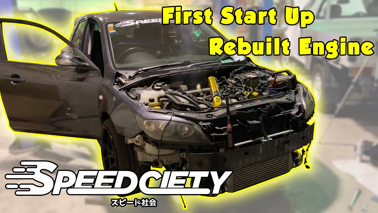 First Start Up On The Rebuilt Engine In The Mazdaspeed 3 (Part 2) - YouTube