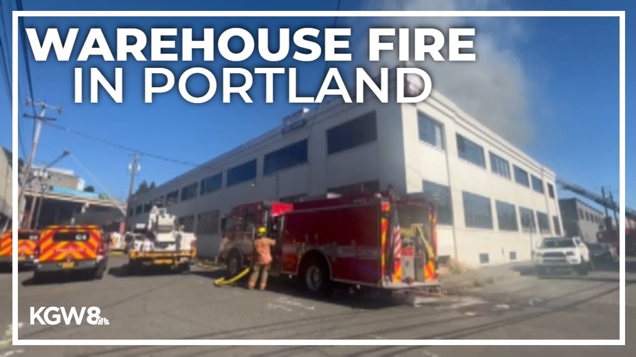 Fire at Portland warehouse sends plume of smoke over city, visible for ...
